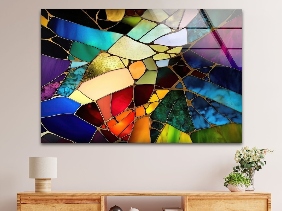 Tempered Glass Wall Art-abstract Wall Art-glass Printing Art tempered ...