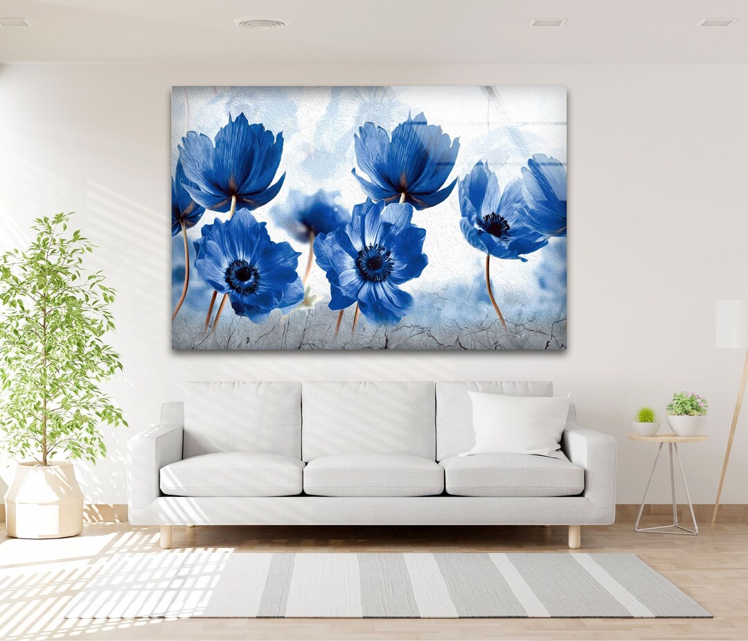 Tempered Glass Wall Art-tulip Wall Art-glass Printing Art-tempered ...