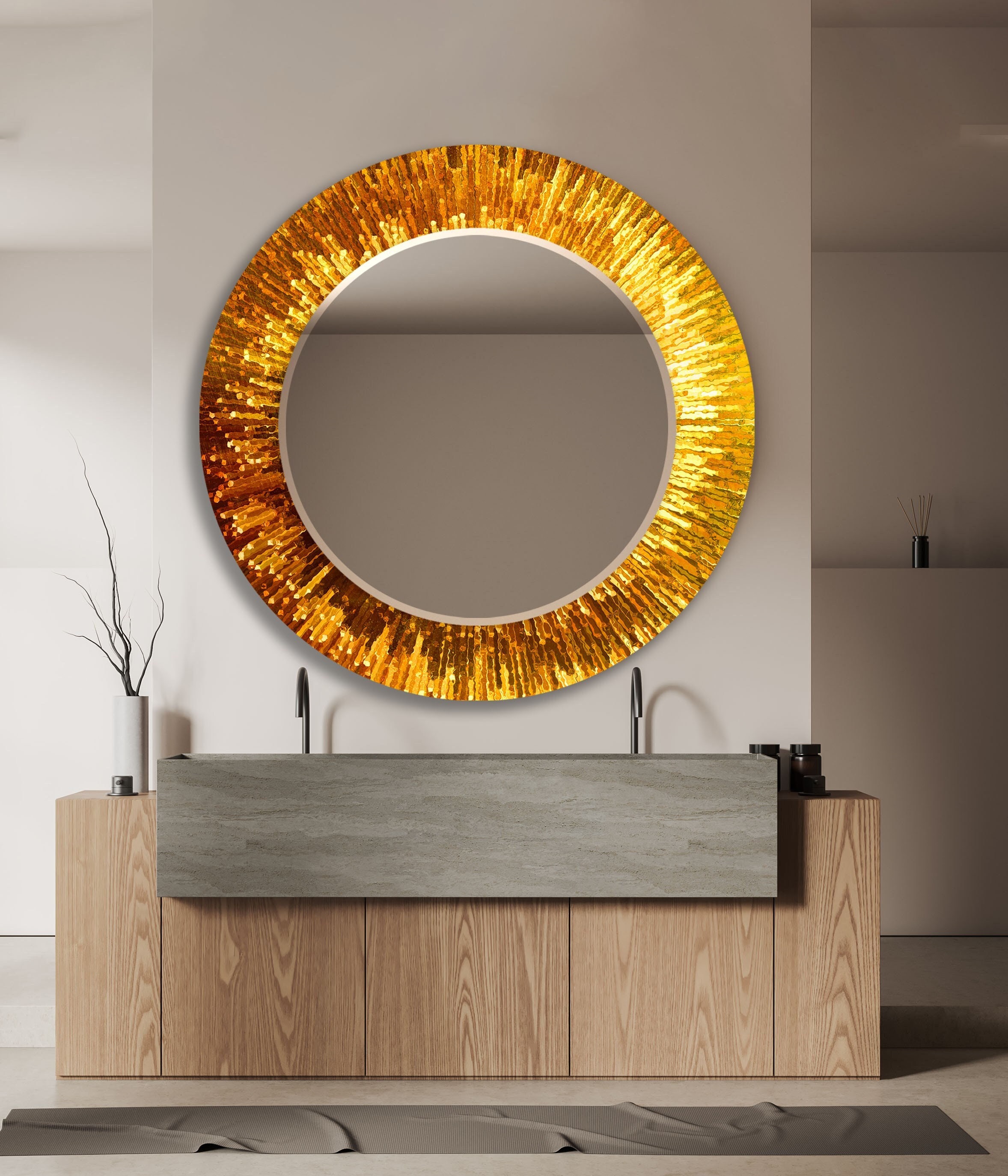 Tempered Glass Mirror Wall Decor for Bathroom Mirror-glass Wall Mirror ...