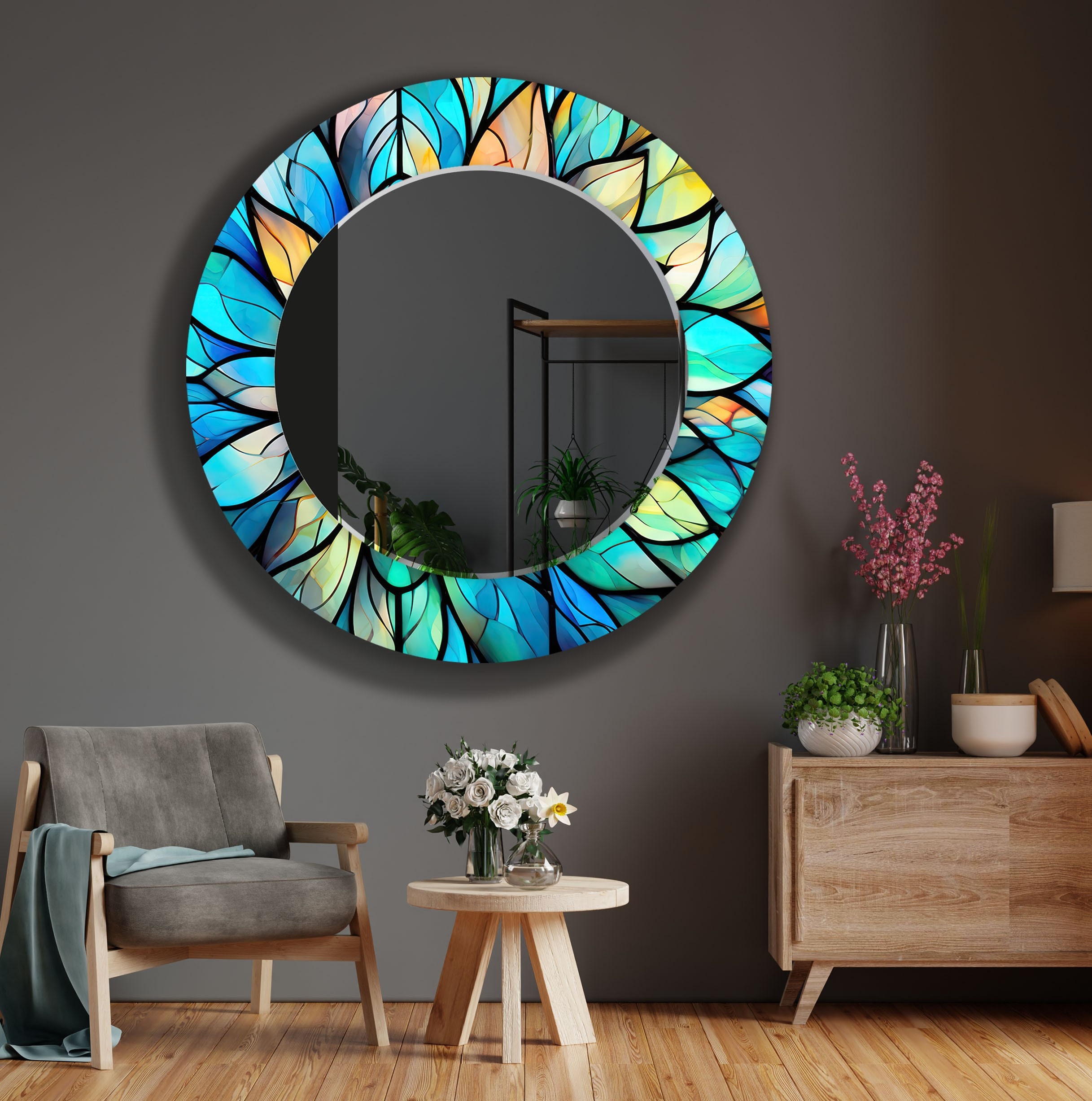 Tempered Glass Mirror Wall Decor for Bathroom Mirror-glass Wall Mirror ...