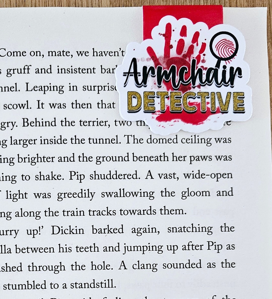 Armchair Detective Magnetic Bookmark, Thriller True Crime, Book Lover ...