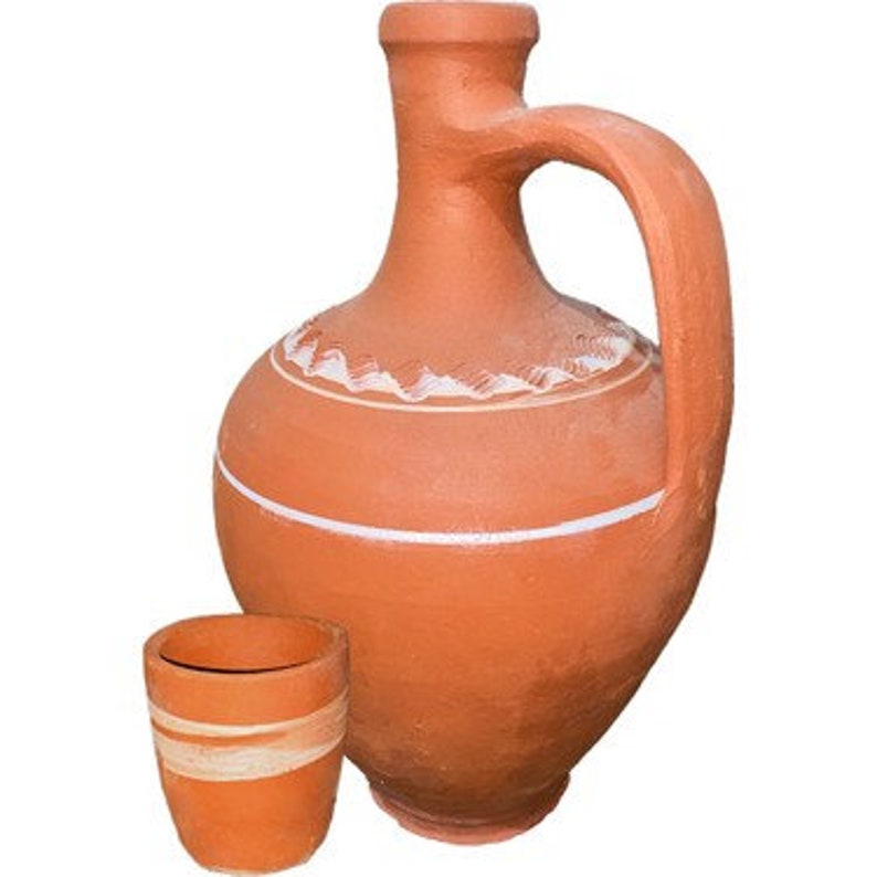 Terracotta Cup, Handmade Clay Water Jug, 100 % Eco Friendly, Earthen ...