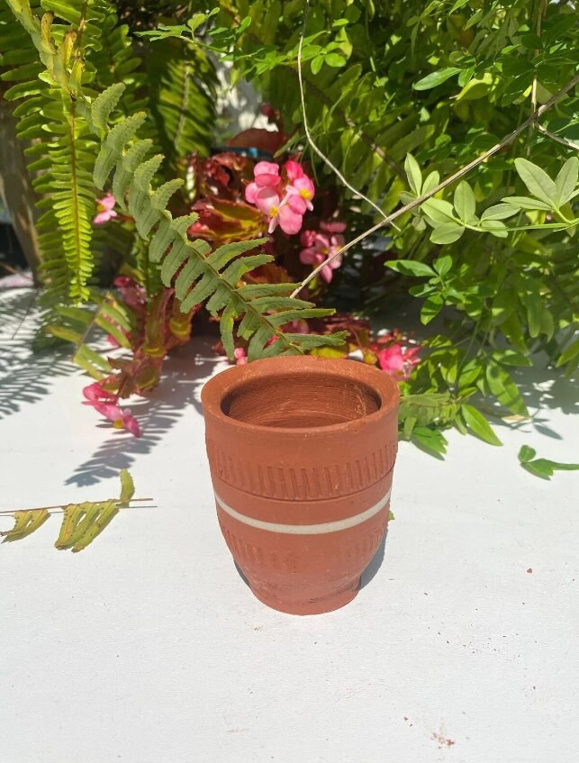 Terracotta Cup, Handmade Clay Water Jug, 100 % Eco Friendly, Earthen ...