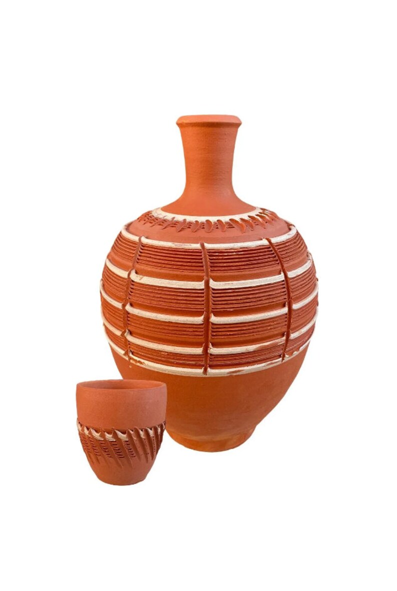 Terracotta Cup, Handmade Clay Water Jug, 100 % Eco Friendly, Earthen ...