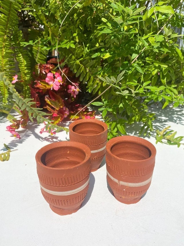 Terracotta Cup, Handmade Clay Water Jug, 100 % Eco Friendly, Earthen ...