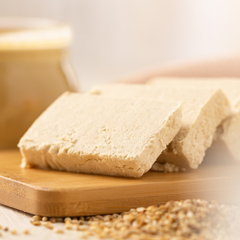 Tahini Halva Plain, Turkish Traditional Halva, Tahini Halva Dessert ...