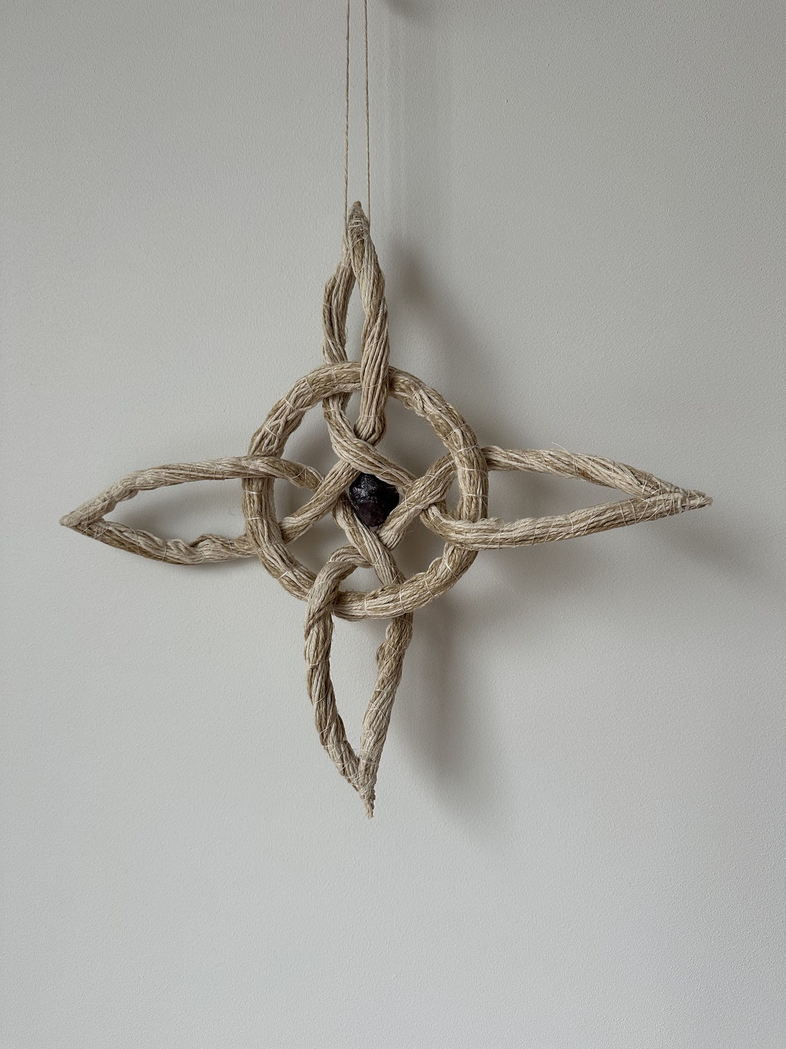 Witch Knot, Celtic Sign for Protection, Wiccan Woven Wall Decor, Pagan ...