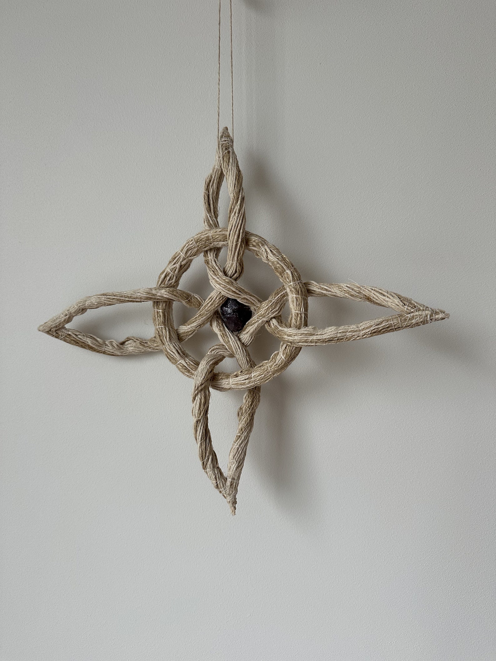 Witch Knot Wall Decor: Celtic Protection Talisman With Raw Amethyst - Etsy