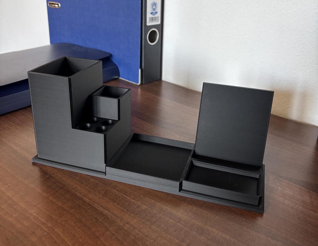 Desk Organizer / Phone Holder / Pen Holder / Black / Table Organization ...