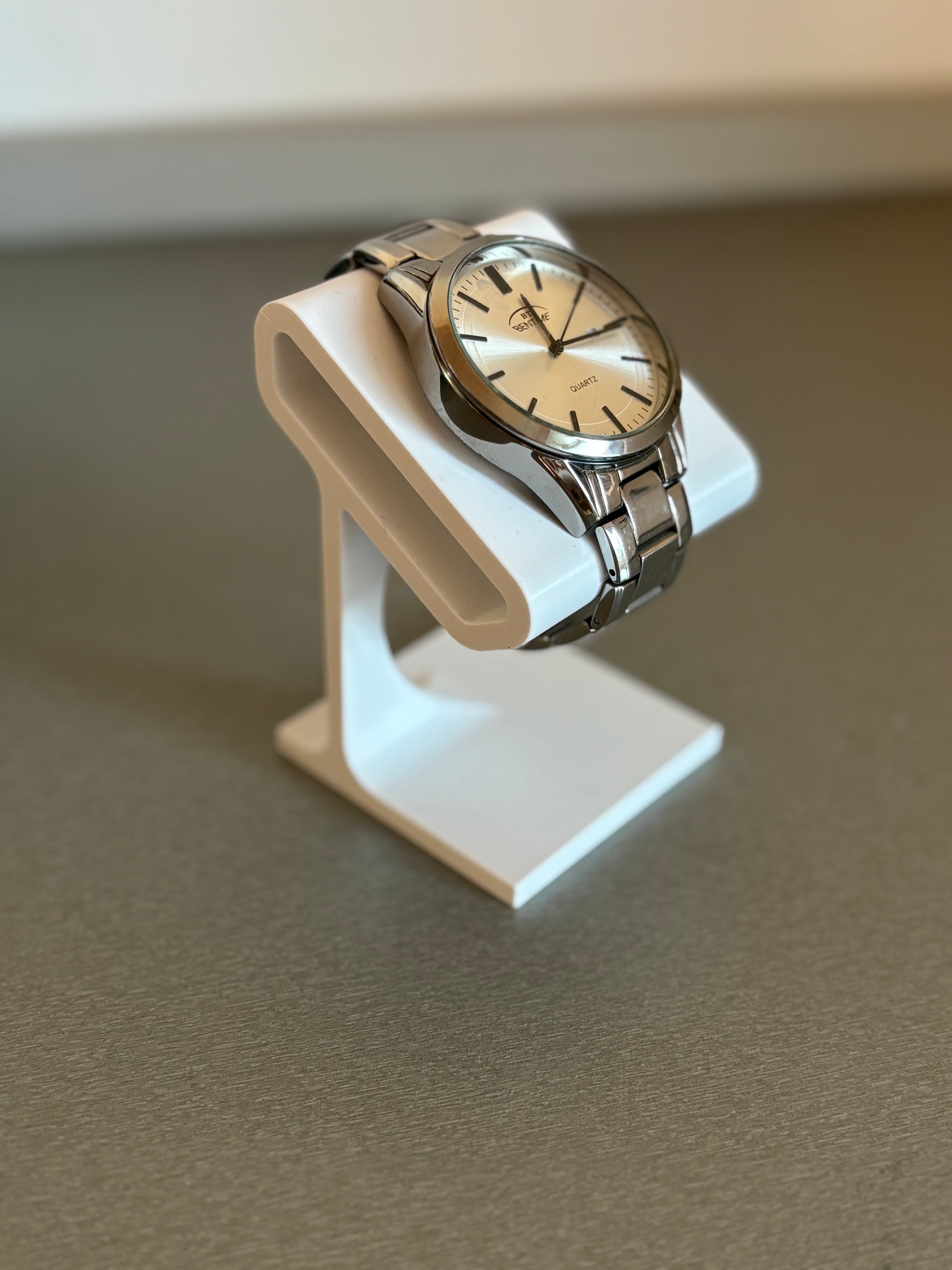 Watch Stand for Men: Minimalist Watch Holder, Compact Watch Storage Box ...