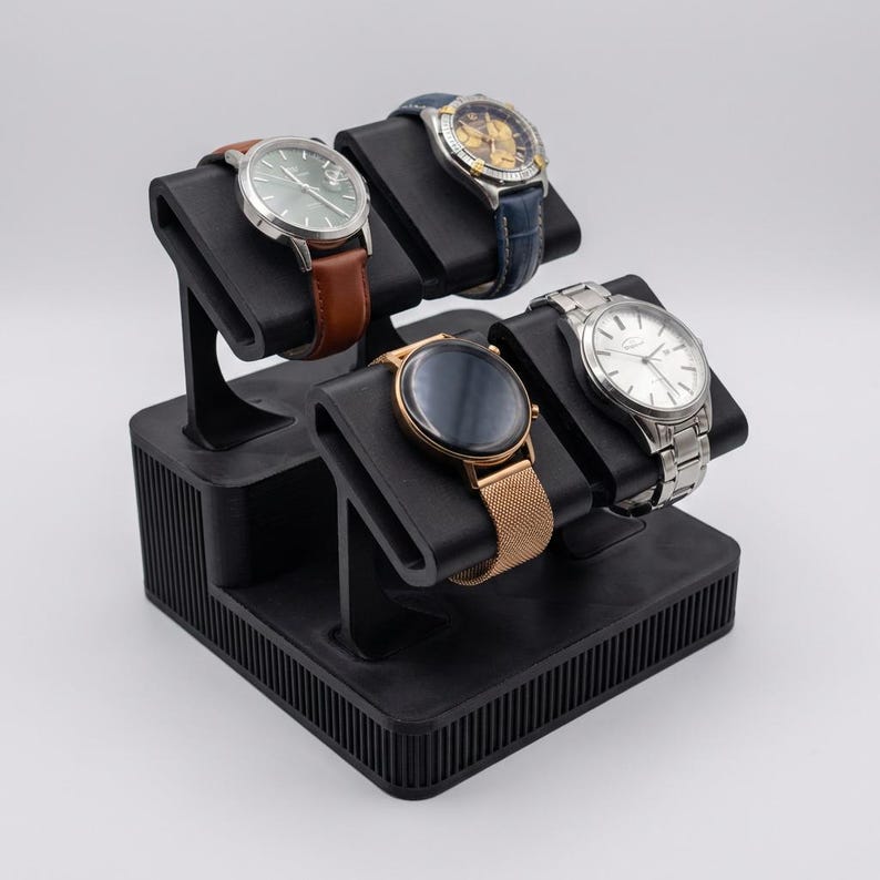 Modern 4-watch Display Stand, 3D Printed 2-tier Organizer, Sleek ...