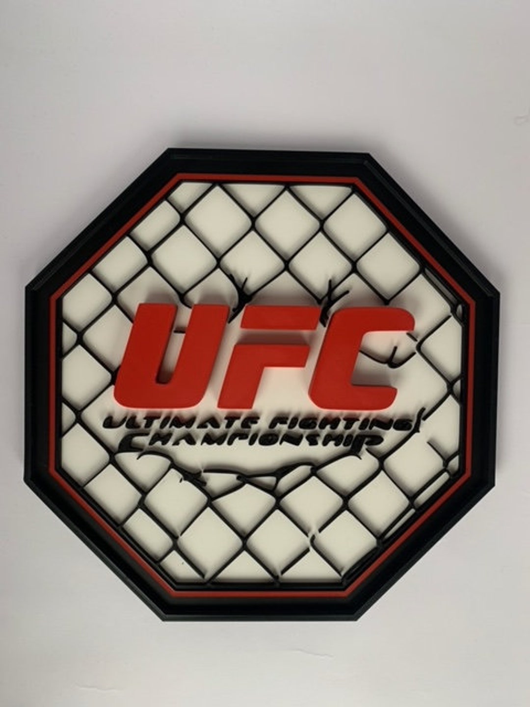UFC Wall Decor: MMA Fan Sign, Octagon Logo Wall Art, Combat Sports Gift ...