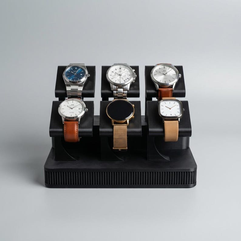 Modern 6-watch Display Stand: 2-tier Organizer, Sleek Minimalist ...