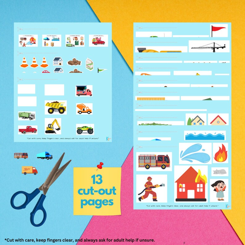 Truck Vehicles Printables | Land Transportation Busy Book Learning ...