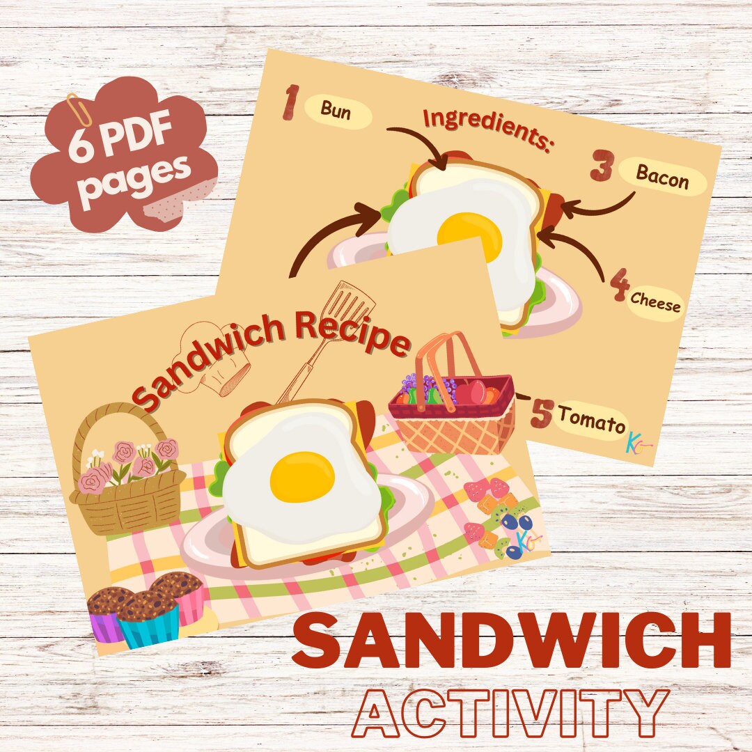 Sandwich Activity | Printables Busy Book Build A Sandwich | Learn ...