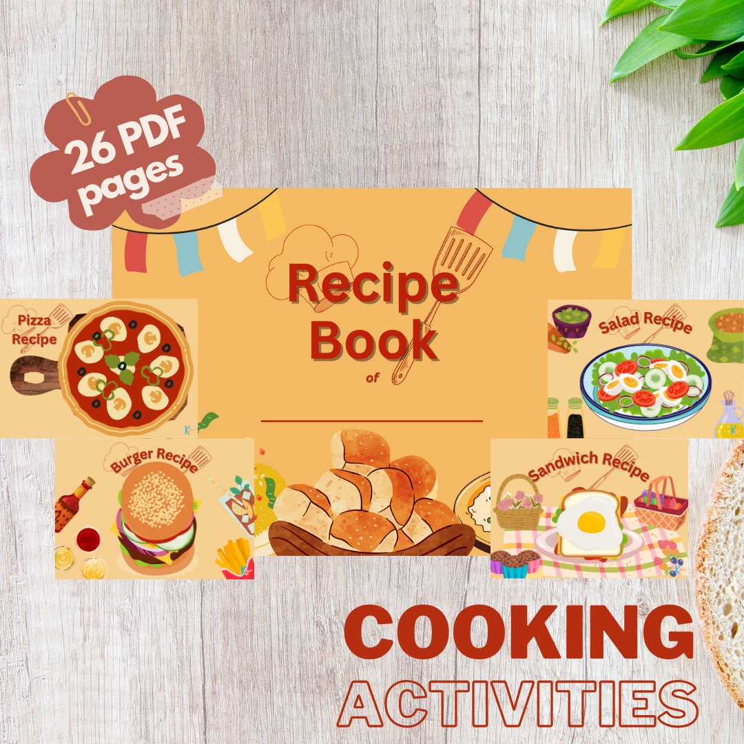 Printable Cooking Activities | Build A Pizza, Burger, Salad (PDF) 50% ...