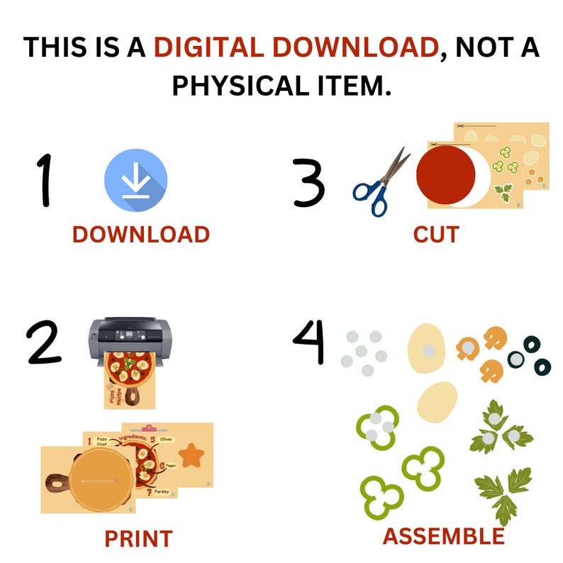 Pizza Activity Printables Busy Book Build A Pizza Learn & Play ...