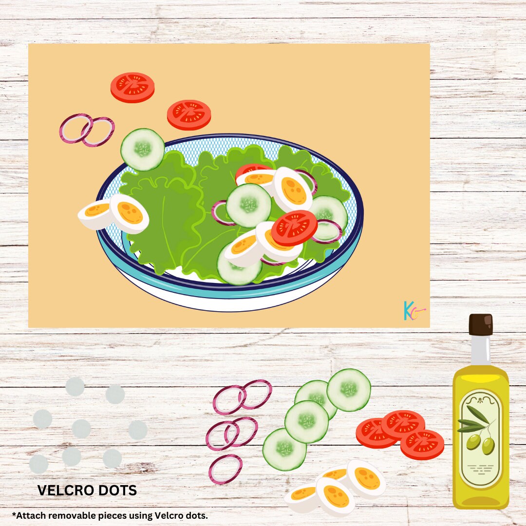 Salad Activity | Printables Busy Book Build A Salad | Learn & Play ...