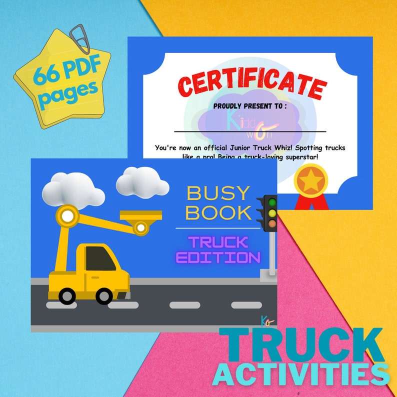 Truck Vehicles Printables | Land Transportation Busy Book Learning ...