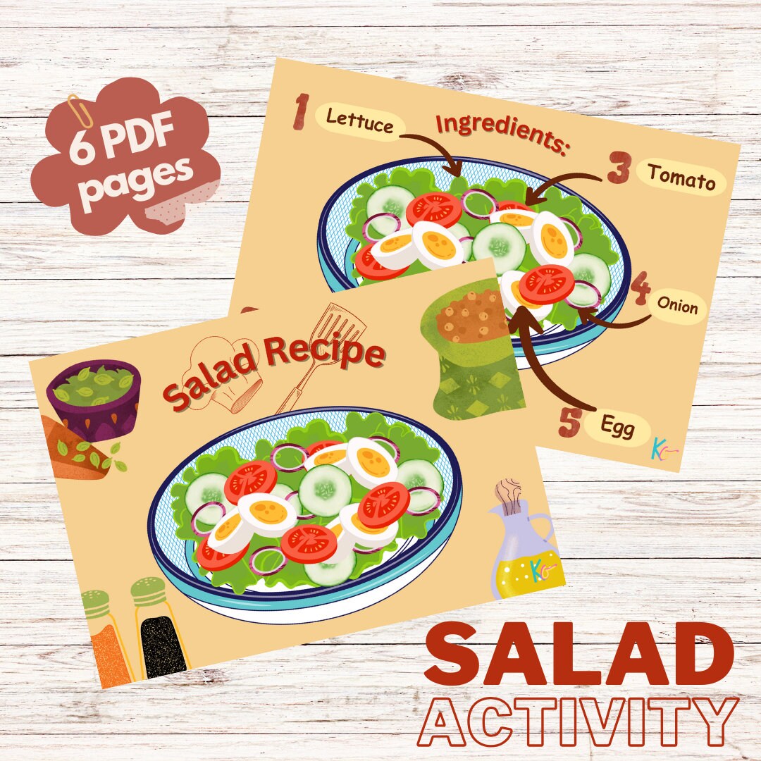 Salad Activity | Printables Busy Book Build A Salad | Learn & Play ...