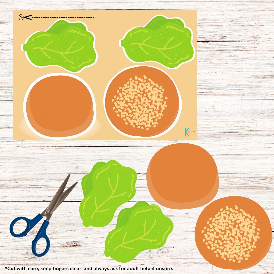 Burger Activity | Printables Busy Book Build A Burger | Summer ...