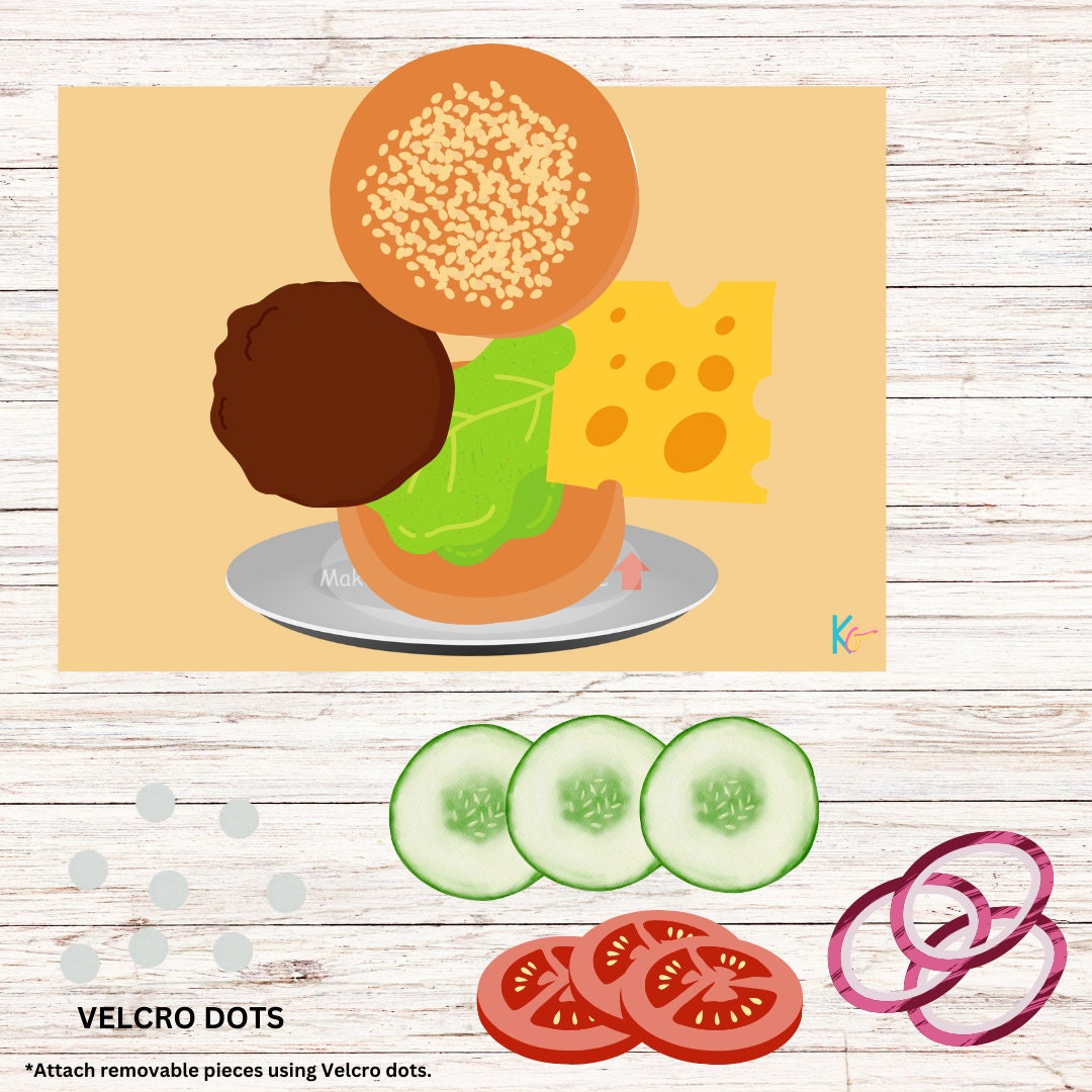 Burger Activity | Printables Busy Book Build A Burger | Summer ...