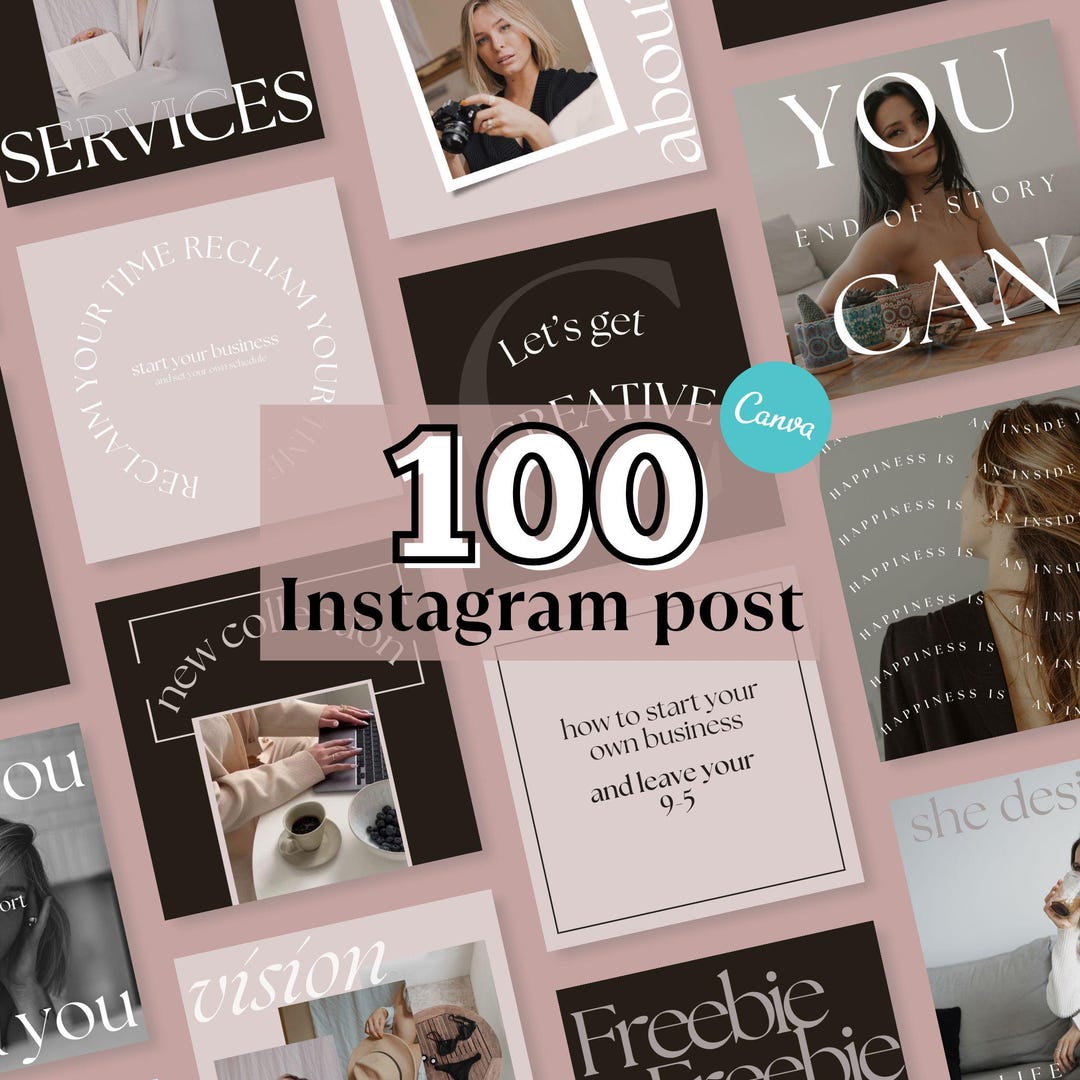 100 Editable Instagram Posts With Canva Templates | Customizable ...
