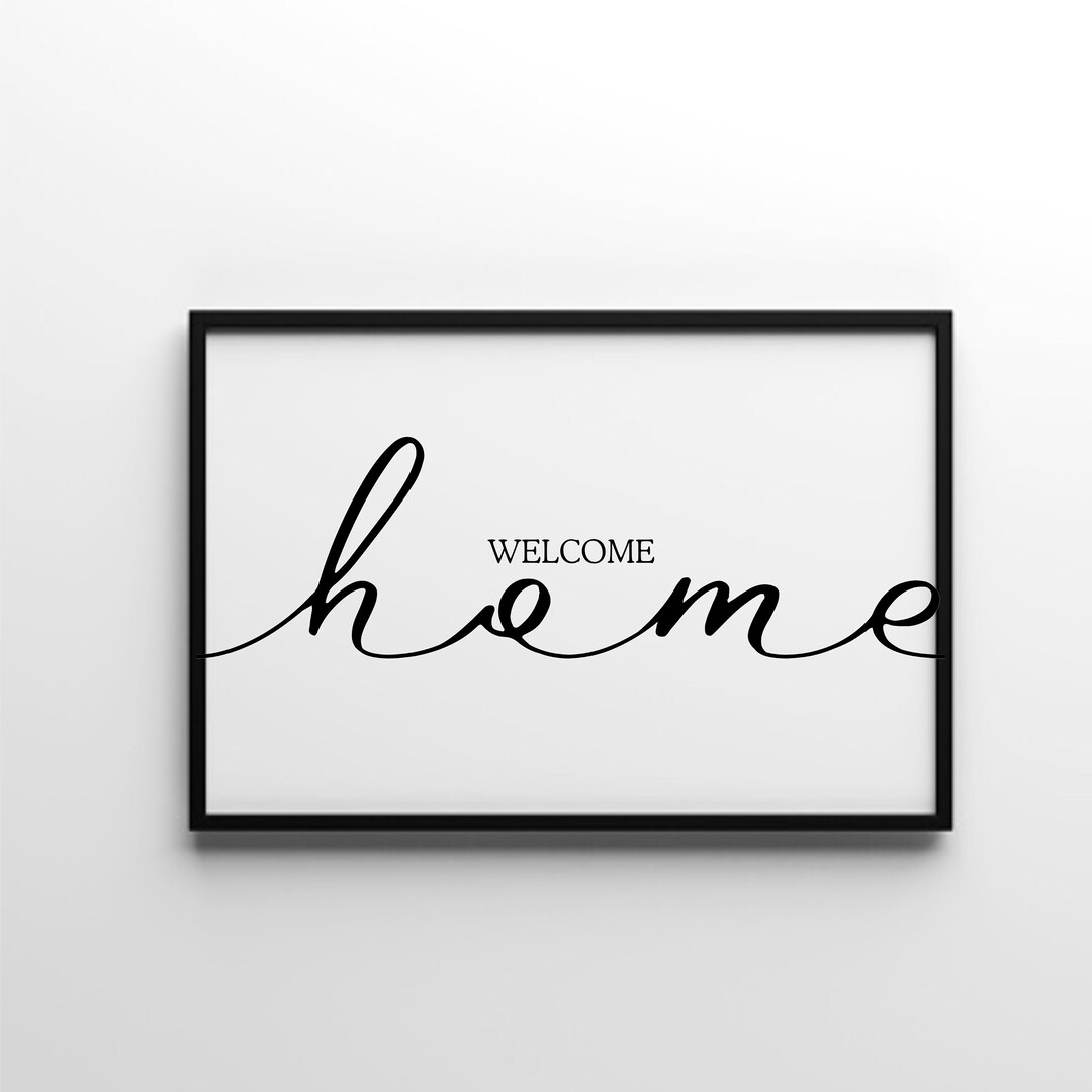 Welcome Sign, Digital Print Welcome Home - Etsy