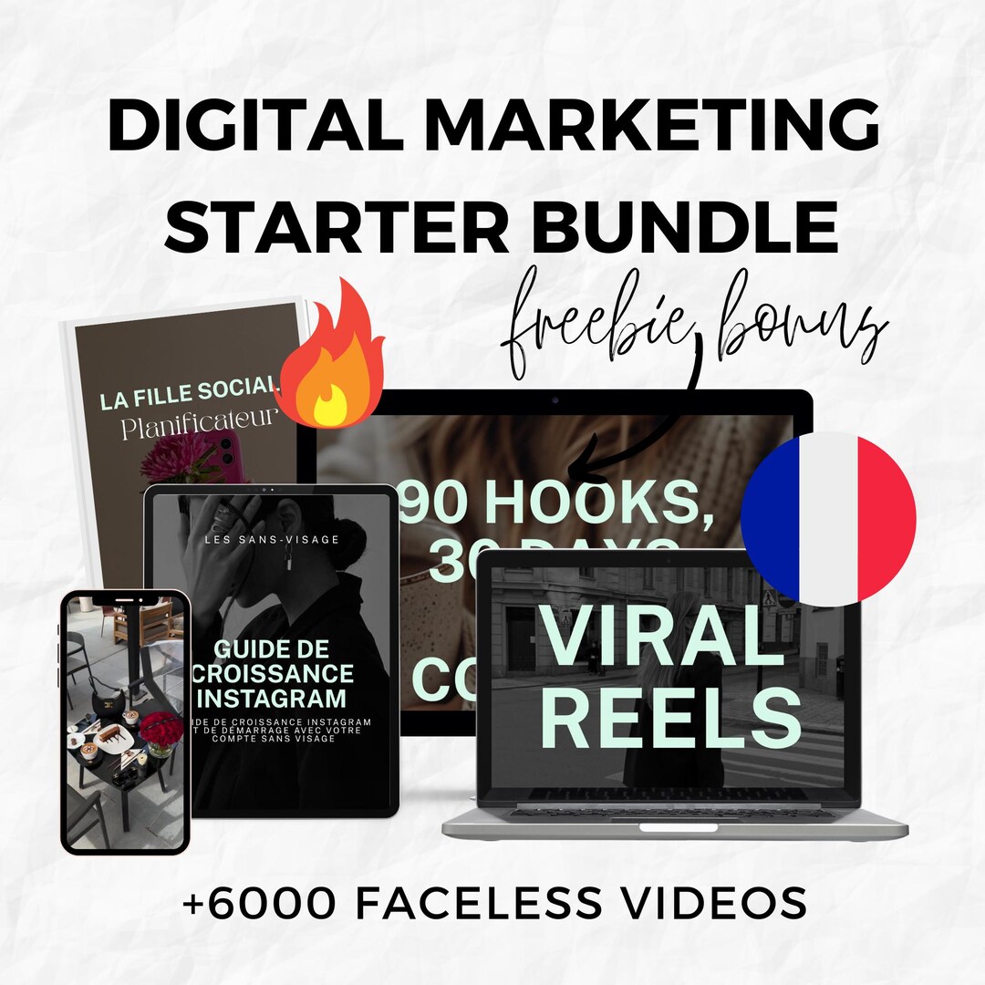 French Digital Marketing Starter Kit Viral Reels Guide,instagram Growth ...