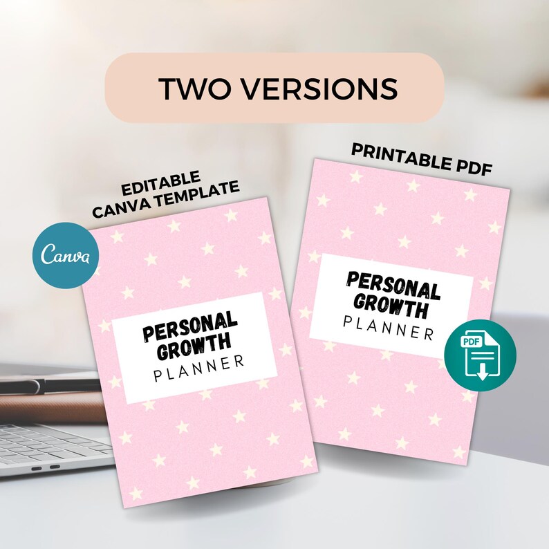 Personal Growth Planner Canva Template Plr, Personal Growth Workbook ...