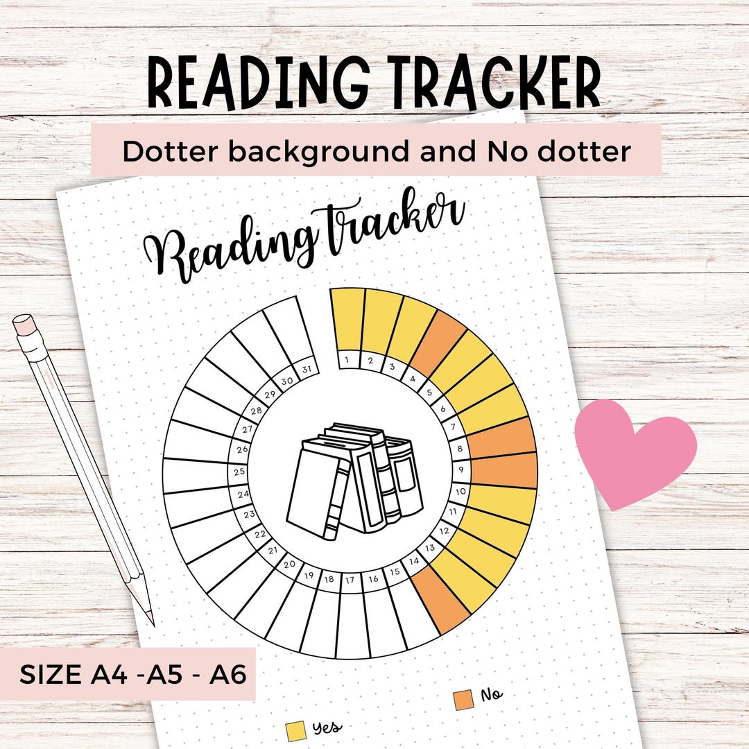Monthly Reading Tracker Bullet Journal – Printable Bujo Tracker Page ...