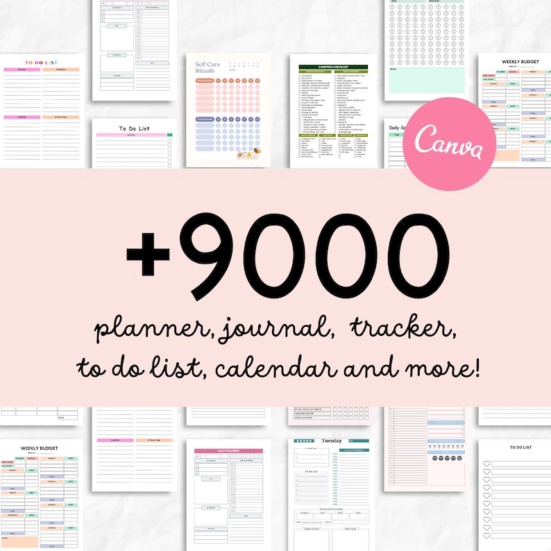 9000+ PLR Canva Templates DFY Printable Planners, Journals & Trackers ...