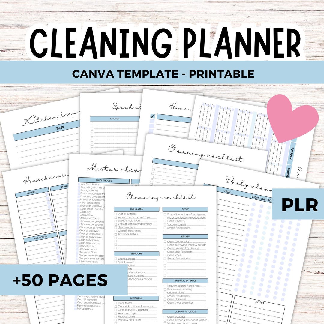 Cleaning Planner Printable, Home Decluttering Planner, Home Cleaning ...