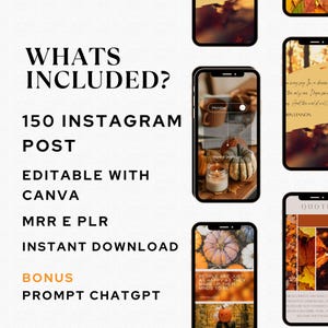 150 Autumn Instagram Post Templates , Ready-to-use Social Media Designs ...