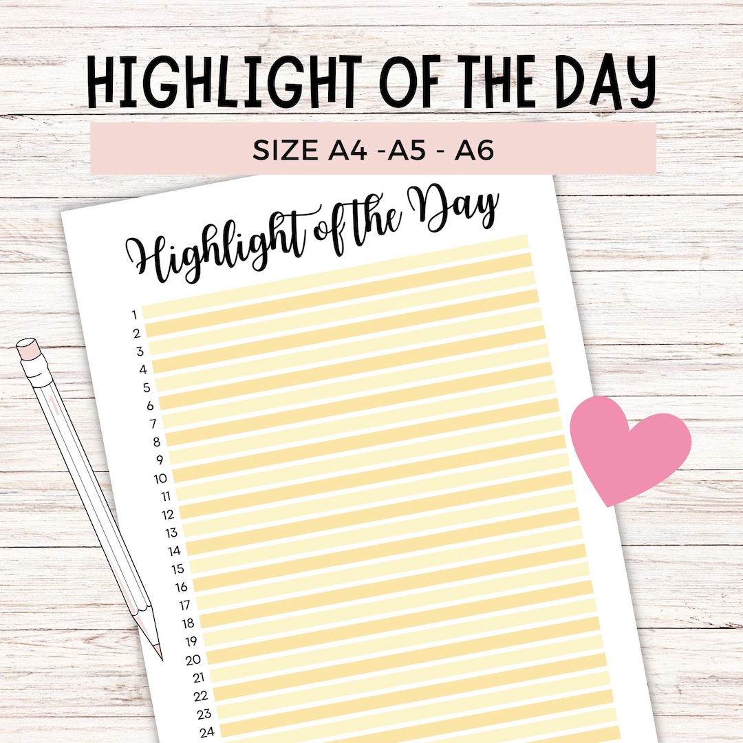 Sunflower Highlight of the Day - Printable Journal Page - Colored ...