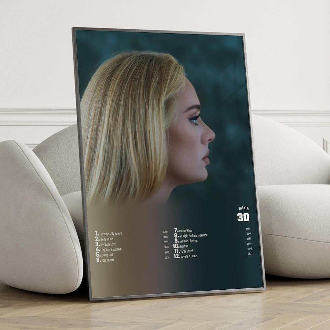 Adele 30 Album Cover Poster Wall Art, Adele, 30 - Etsy
