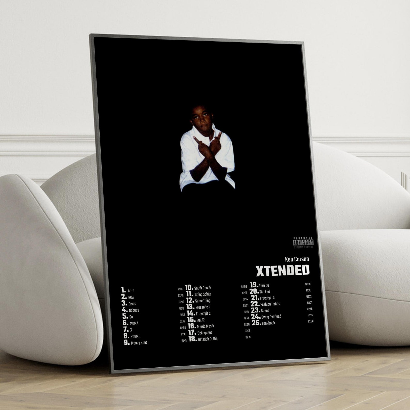 Ken Carson Xtended Album Cover Poster Wall Art Ken Carson Xtended Etsy