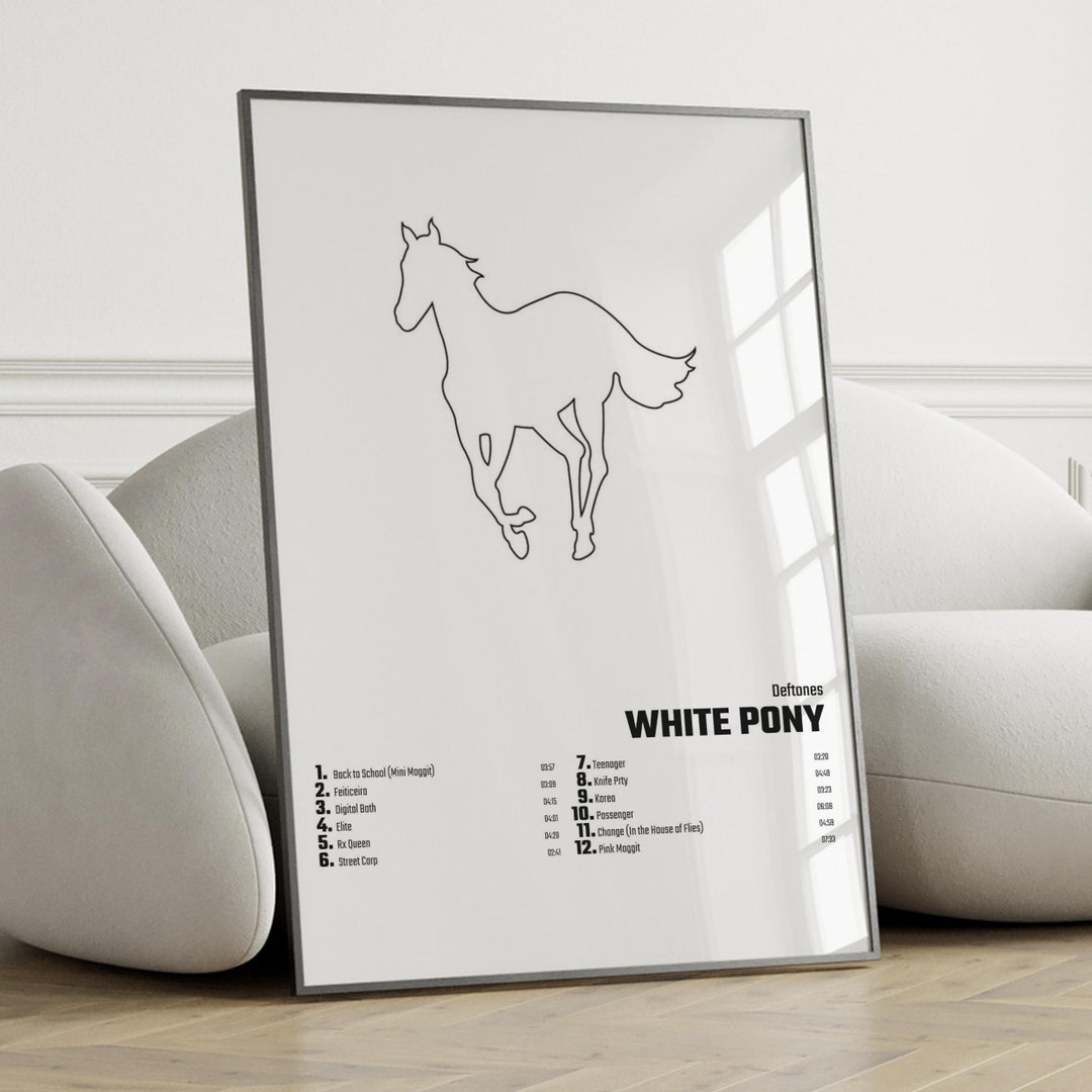 Deftones White Pony Album Cover Poster Wall Art, Deftones, White Pony ...