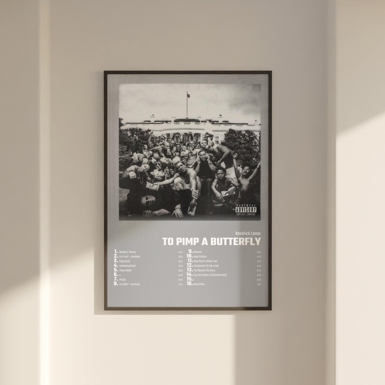 Kendrick Lamar to Pimp A Butterfly Album Cover Poster Wall Art ...