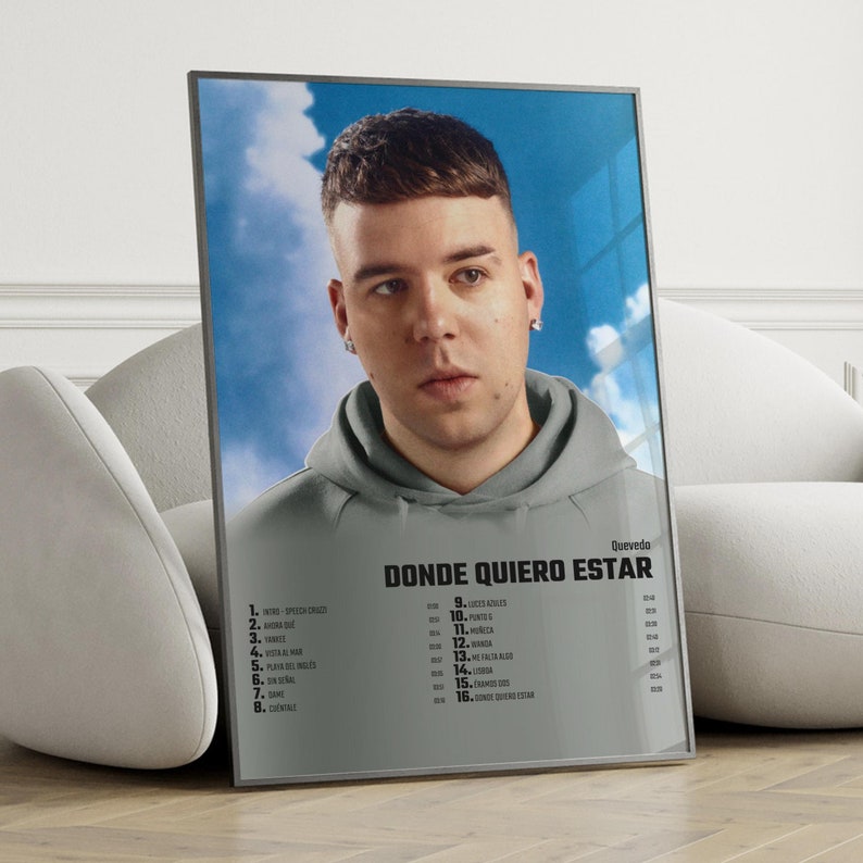 Quevedo Donde Quiero Estar Album Cover Poster Wall Art, Quevedo, Donde ...