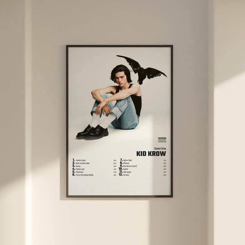 Conan Gray Kid Krow Album Cover Poster Wall Art, Conan Gray, Kid Krow ...