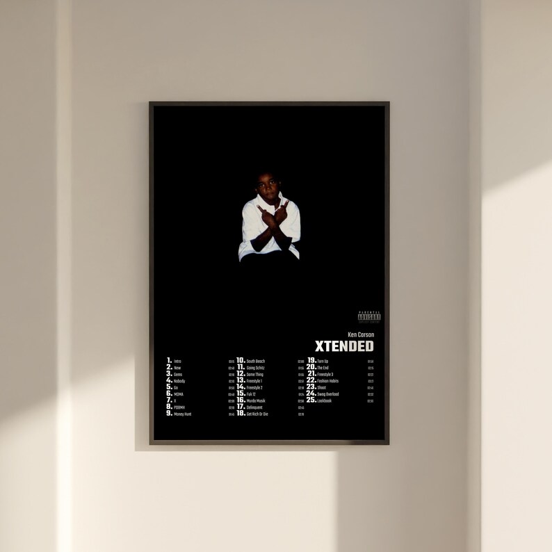 Ken Carson Xtended Album Cover Poster Wall Art, Ken Carson, Xtended - Etsy