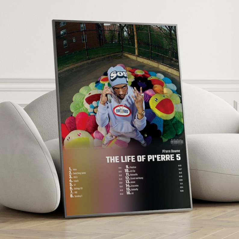 Pi'erre Bourne the Life of Pi'erre 5 Album Cover Poster Wall Art ...