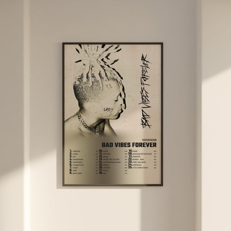 Xxxtentacion Bad Vibes Forever Album Cover Poster Wall Art