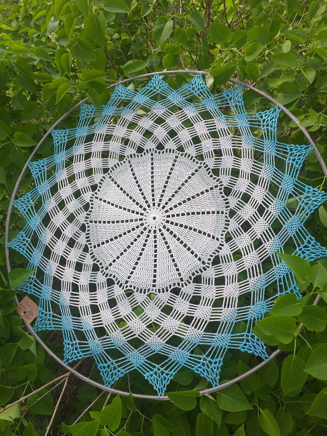 Turquoise Cobweb Mandala - Etsy