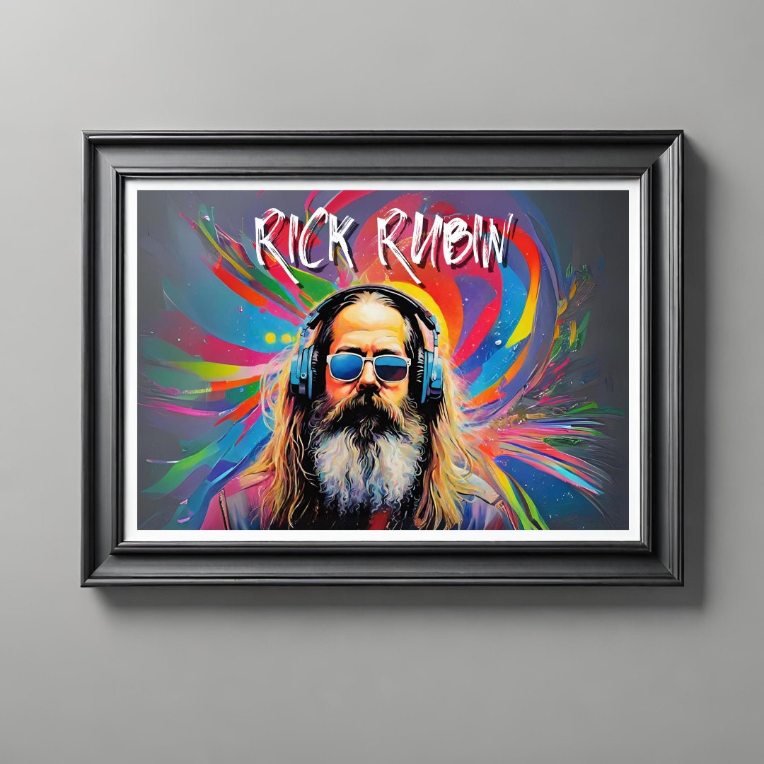 Retro Rick Rubin Poster Creativity Print Music Poster Creative Music ...