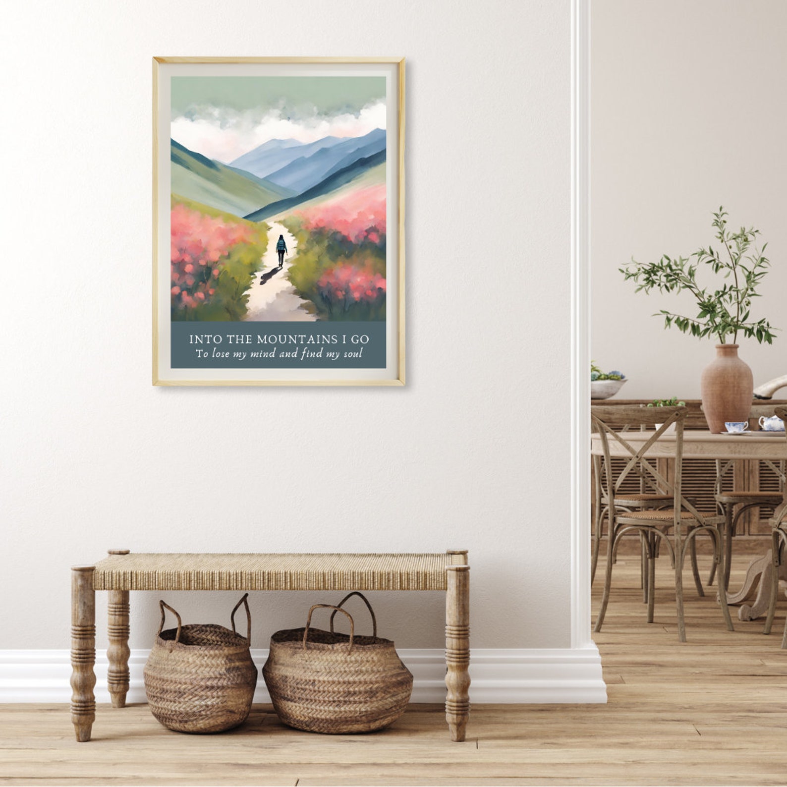 Hiking Print Mountains Poster Walking Print Travel Poster Nature Art ...
