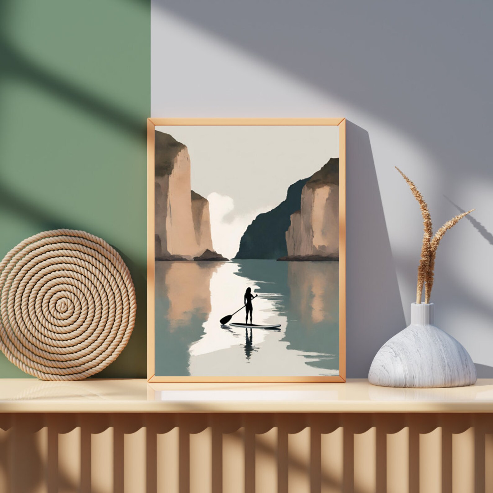 Stand up Paddle Print Paddle Boarding Poster SUP Poster Into the Water ...