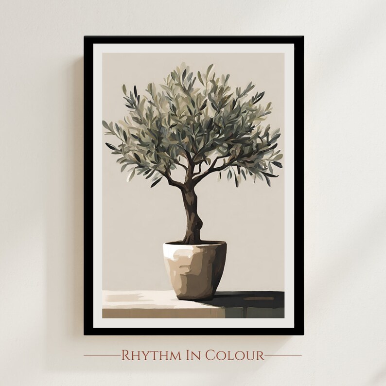 Olive Tree Painting Vintage Olive Plant Painting France Paintings Olive ...