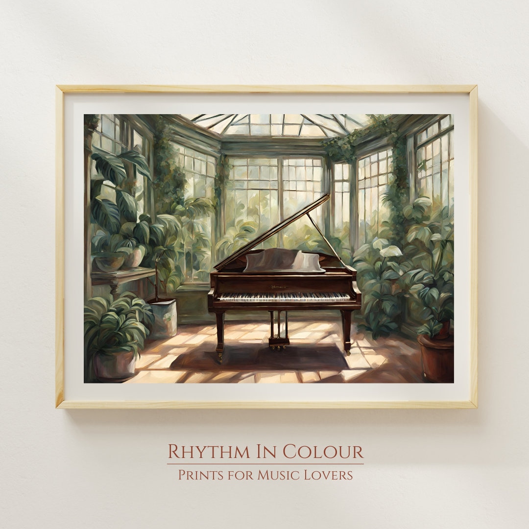 Piano Print Mid Century Music Poster Gift for Pianist Piano Wall Art ...